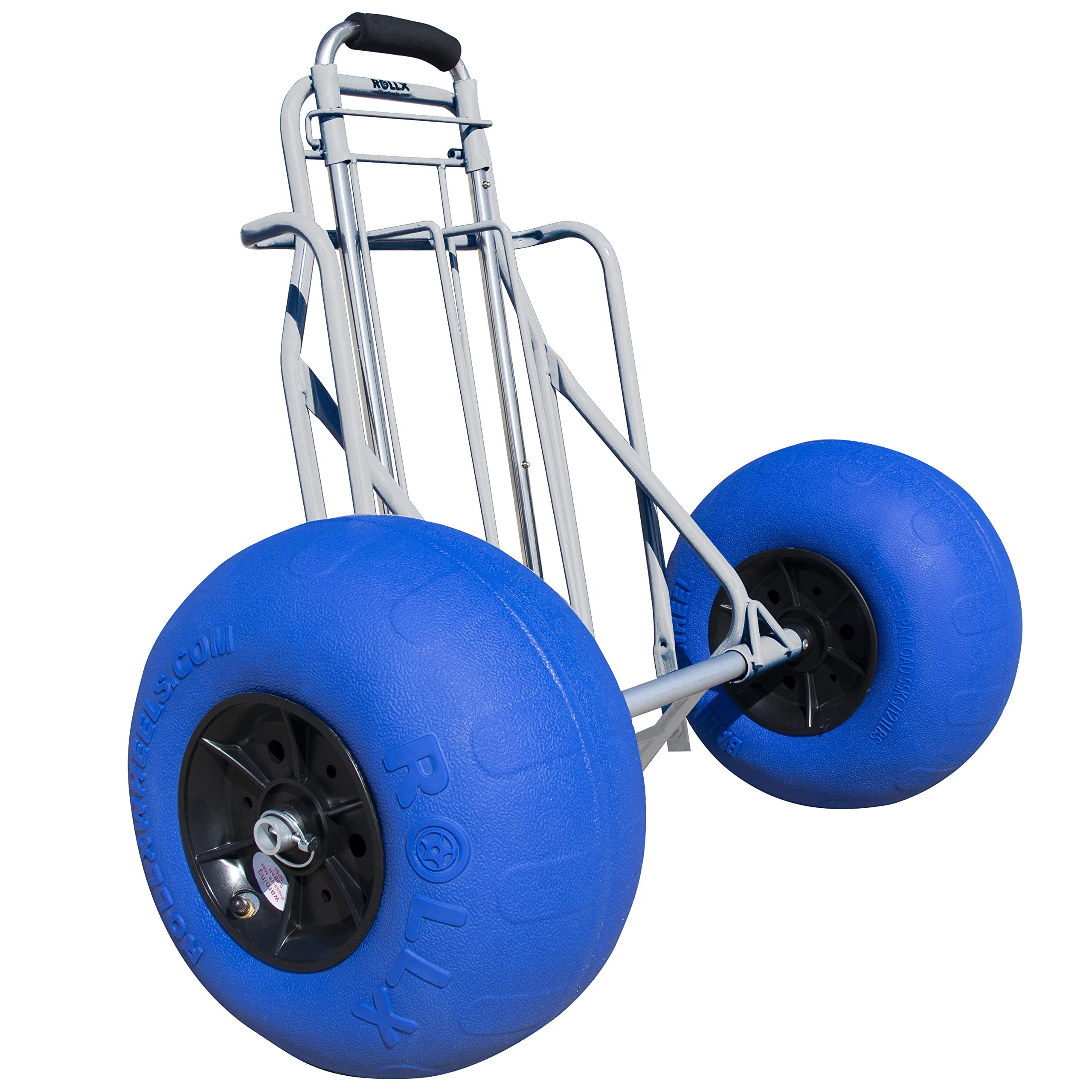 RollX Folding Beach Cart with Balloon Wheel, Silver - Walmart.com