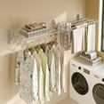 X-cosrack Wall Mounted Clothes Drying Rack, Retractable Steel Folding ...