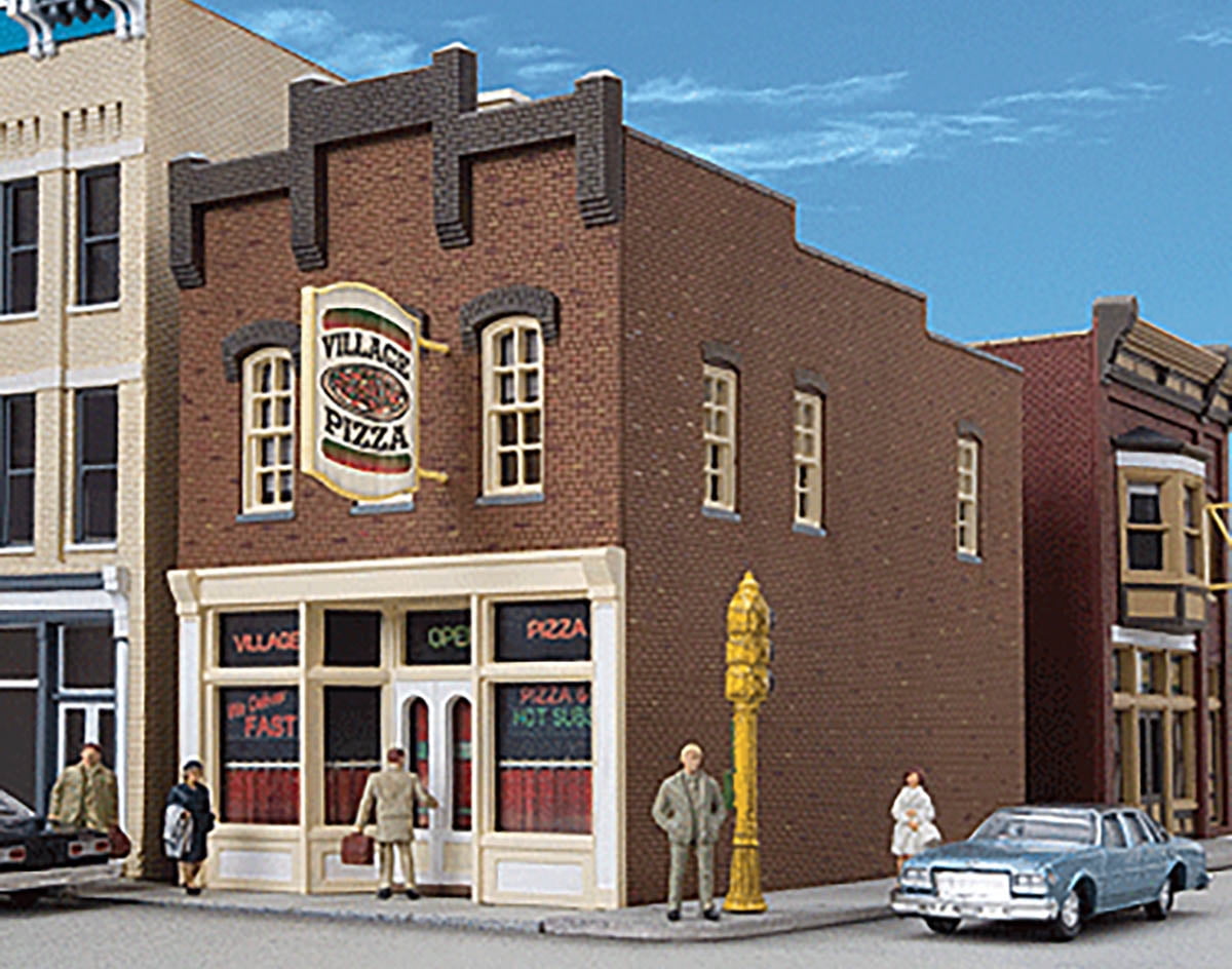 Walthers Cornerstone HO Scale Building/Structure Kit Village Pizza ...