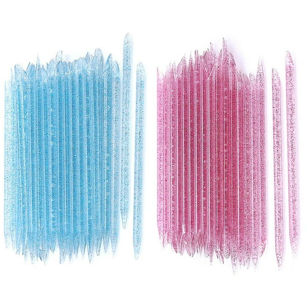 100 Pcs Disposable Nail Stick Cuticle Pusher Bulk - Nail Care Sticks ...