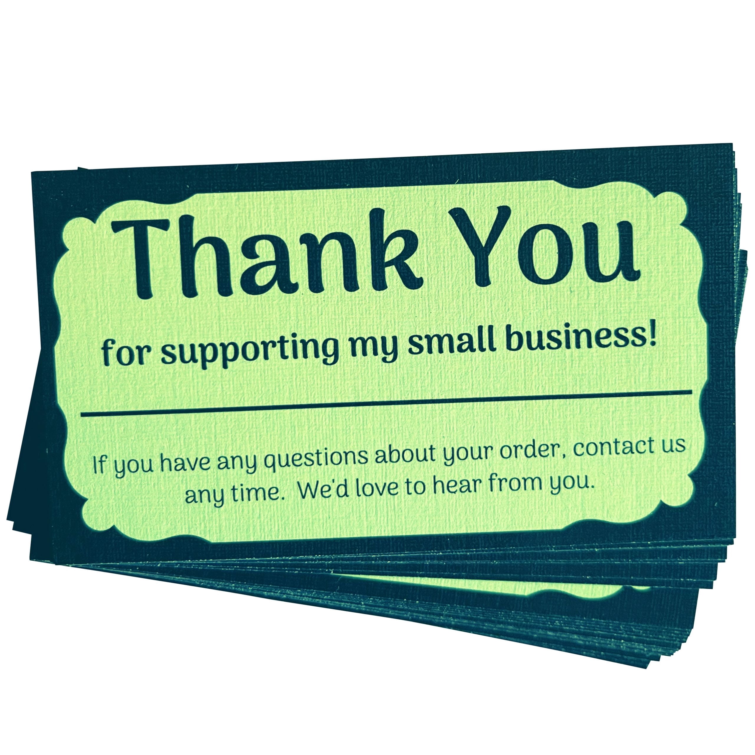 Design Templates Small Business Thank You Card Template Seller Thank