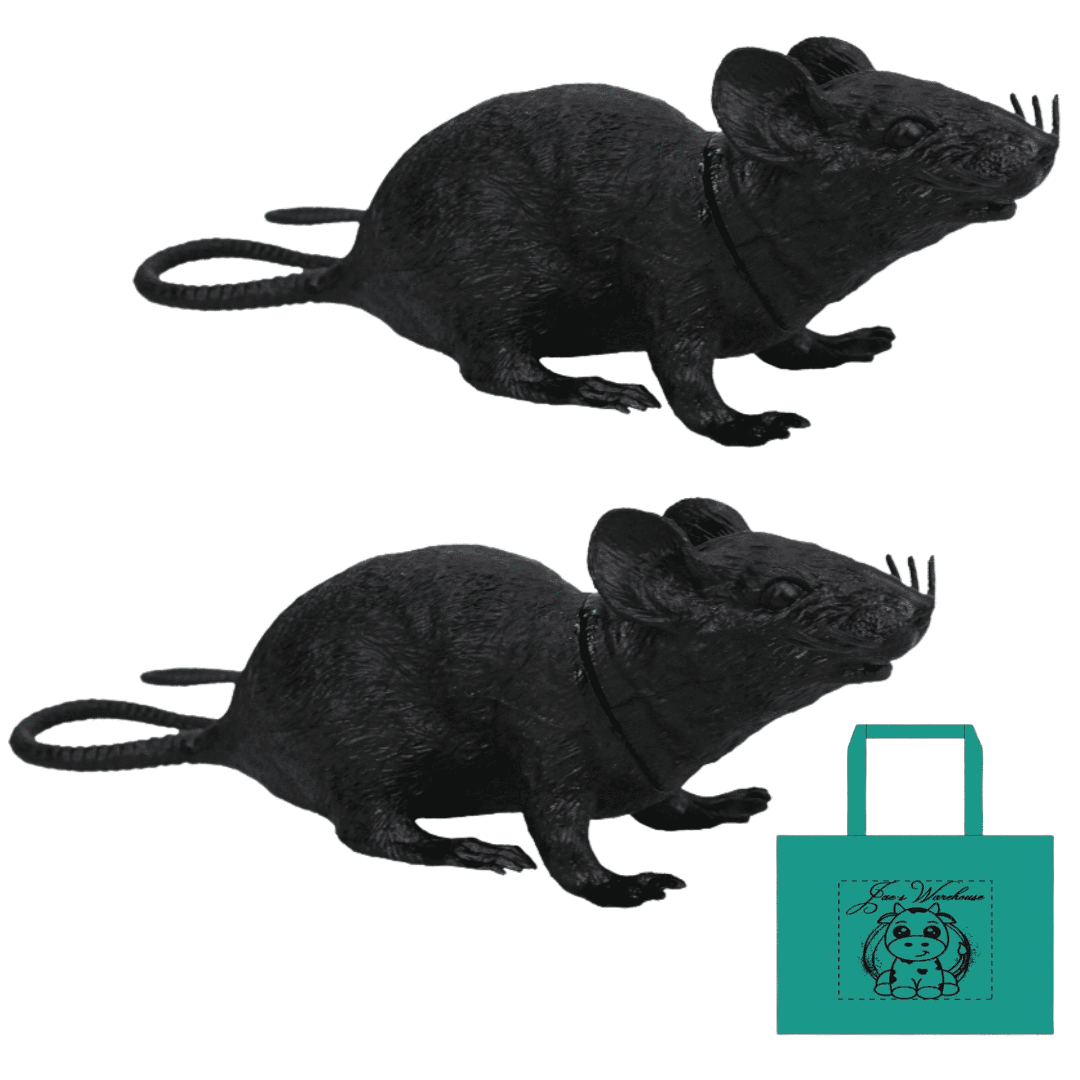 Jae's Warehouse Halloween Plastic Squeezable Squeaking Rats - Spooky ...