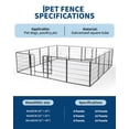 Dog Playpen Outdoor,Heavy Duty Metal Dog Fence with Gate,Portable Dog ...
