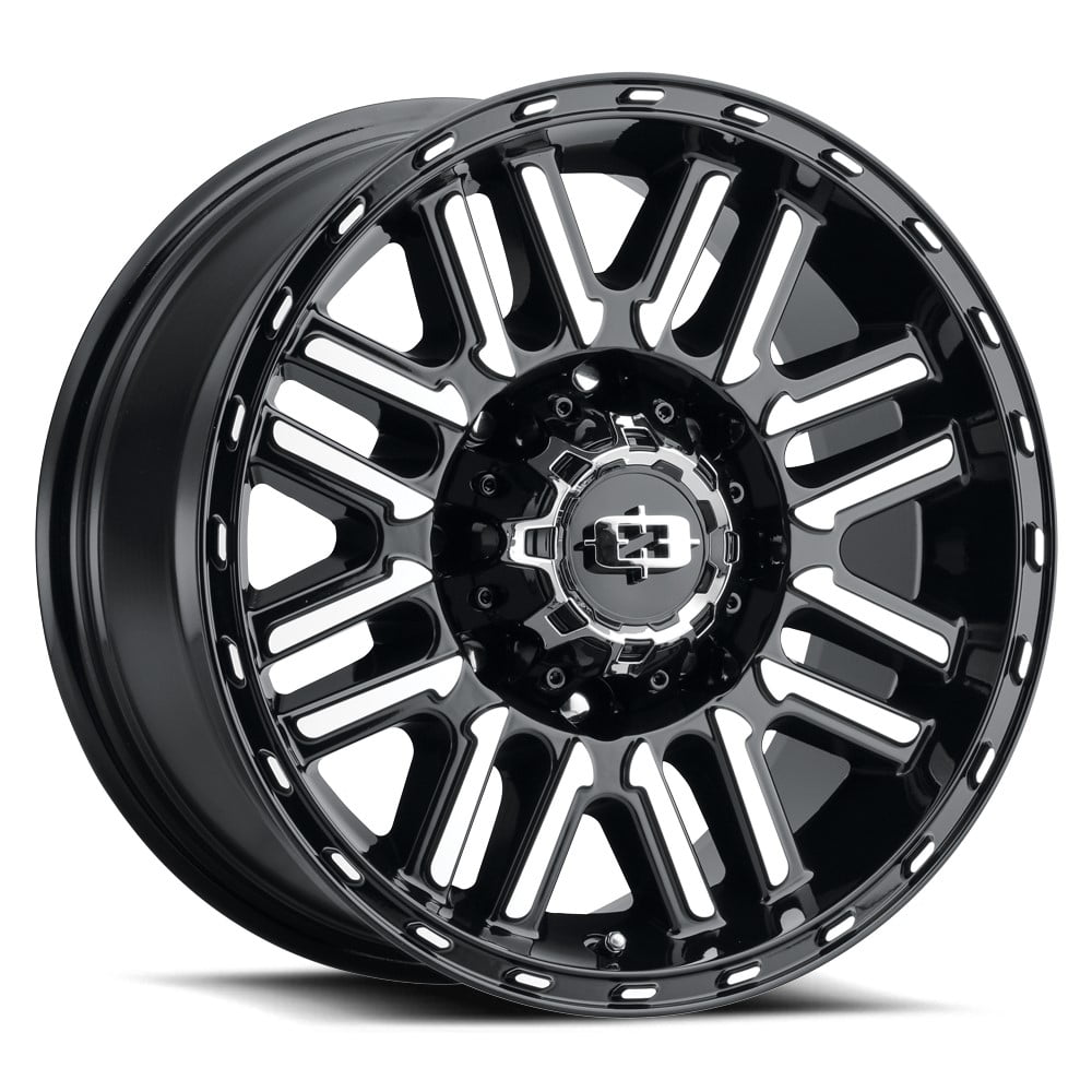 16x8 Vision 348 Nexus Gloss Black Machined Face Wheel 8x6.5 (0mm ...