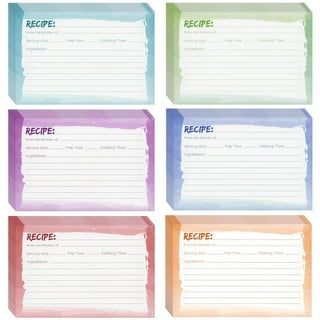 Current Veggie Recipe Cards - 3" x 5" Index Cards, Set of 50, Paper ...