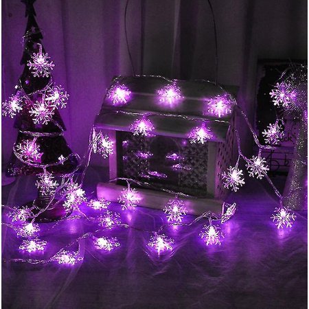 Snowflake String Lights Battery Powered Fairy Lights Indoor Christmas ...