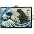 Godzilla - Great Wave Wall Poster, 22.375" x 34" Framed - Walmart.com