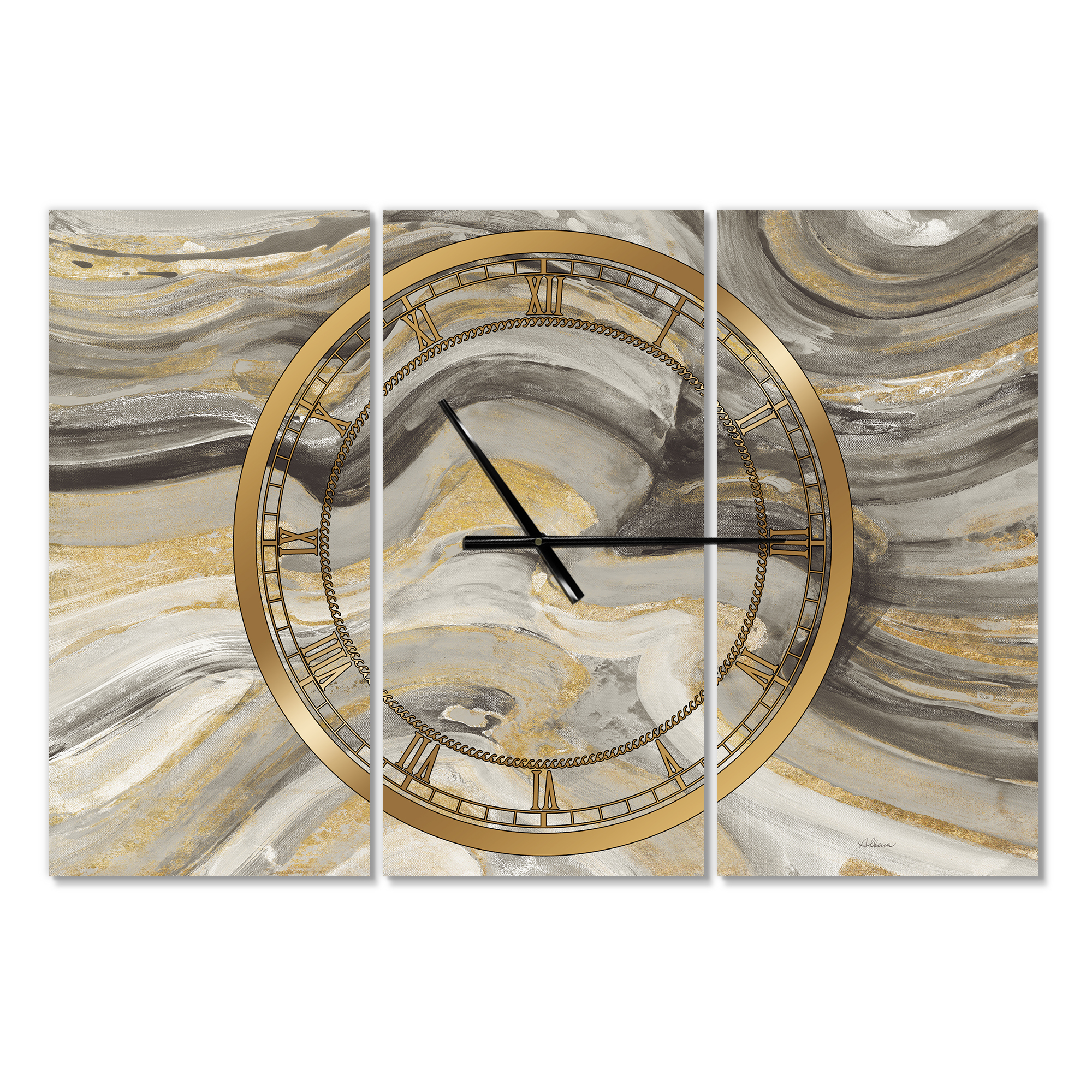 Designart 'Glam Gold Canion' Modern wall clock - Walmart.com