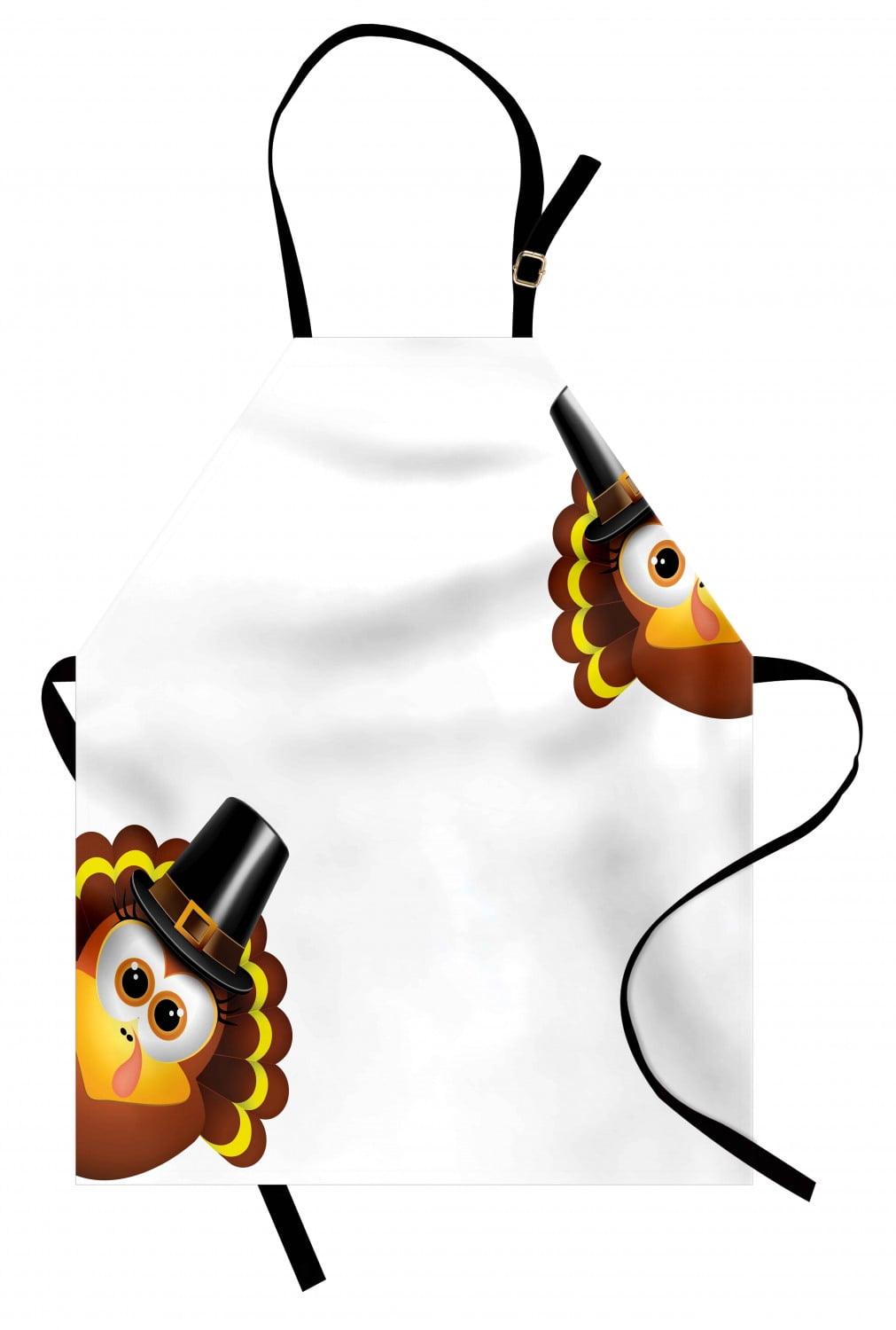 Turkey Apron Silly Turkey Cartoon Animal Characters with Pilgrims Hat ...