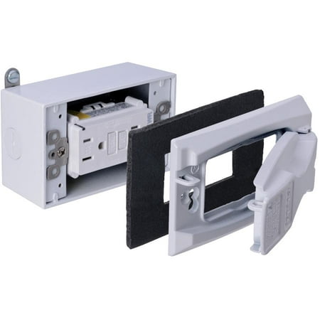 Tamper Resistant/Weather Resistant Self Test GFCI White Receptacle Kit ...