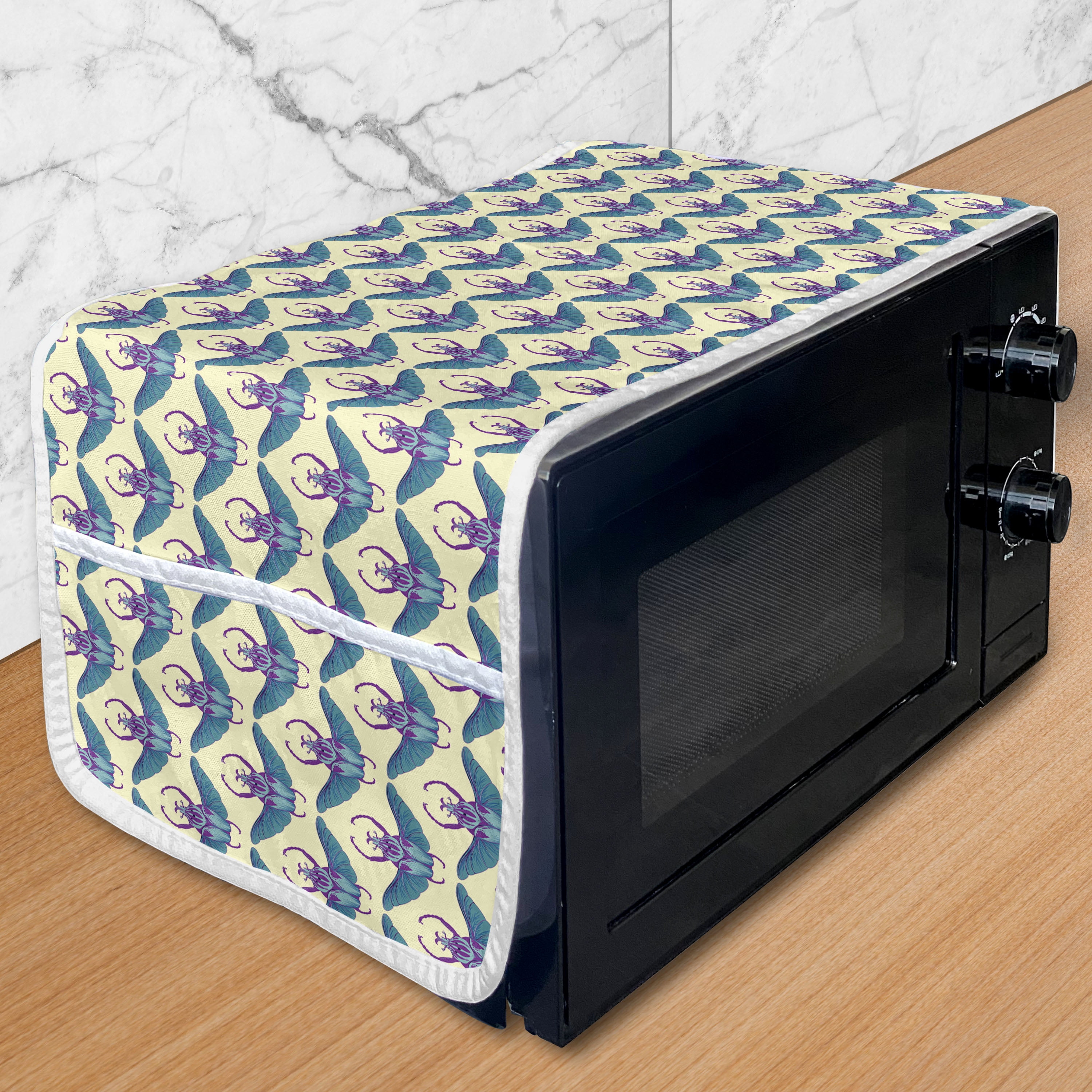 Insect Microwave Oven Cover, Tropical Image of Colorful Goliath Beetles ...