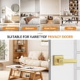 1 Pack Interior Door Handle Locking Bedroom & Bathroom Lever Reversible ...
