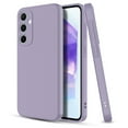 Elegant Choise for Samsung Galaxy A55 5G Liquid Silicone Case with Screen Protector, Purple ...