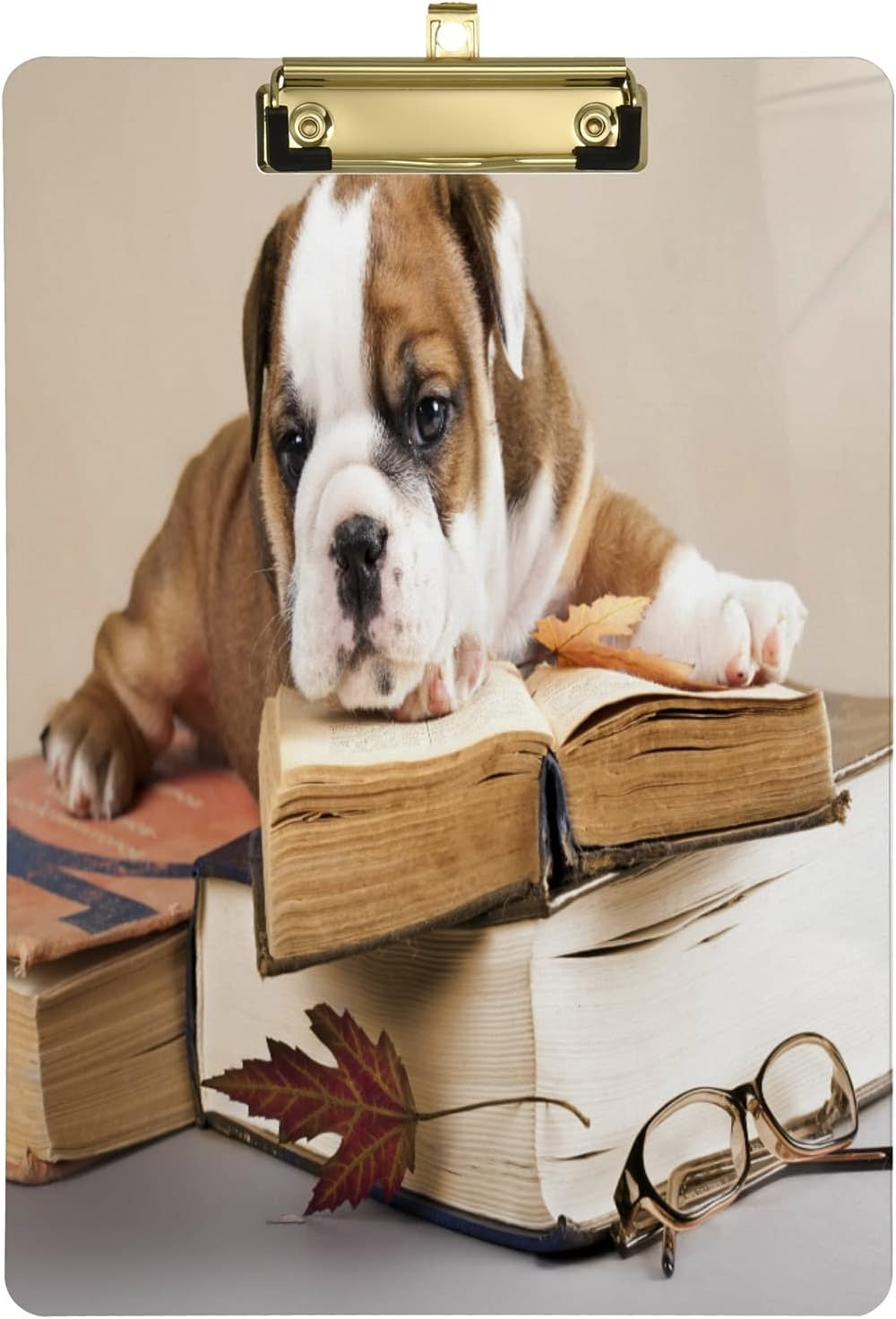 FMSHPON English Bulldog Dog Book Clipboard Hardboard Wood Nursing Clip ...