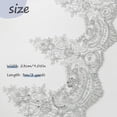 3 Yards 9 Inches Width Silver Beaded Lace Trim, Sequin Flower ...