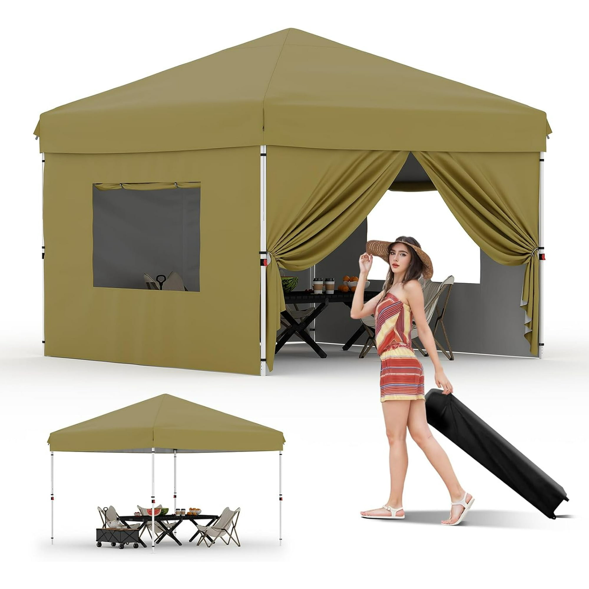 Click here for Bayuei 10x10ft Instant Pop Up Canopy Tent With 4 S... prices