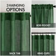 Emerald Green Kitchen Curtains 30 Inch Length 2 Panels, Soft Thick ...