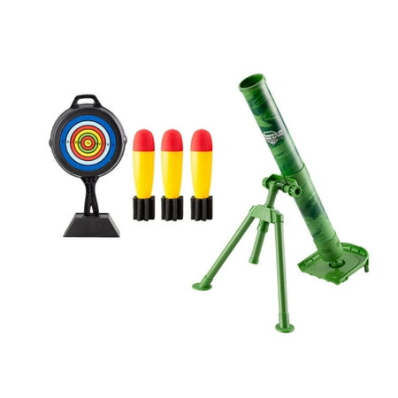 Mortar Launcher Toy Set with 3 Safety Foam Shells Play Game Kits Rocket ...