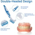 Denture Brush, 2 Pieces False Teeth Toothbrush with White Carrying Case ...