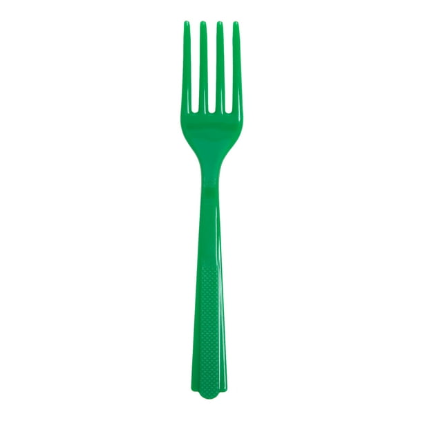 Way To Celebrate! Green Plastic Forks, 24ct - Walmart.com