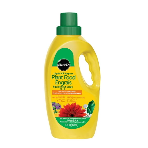 Miracle-Gro Liquid All Purpose Plant Food 12-4-8 950mL - Walmart.ca