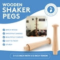 Wooden Shaker Pegs 3-1/2-inch w/ 1/2-inch Tenon, Pack of 10 DIY Wooden ...