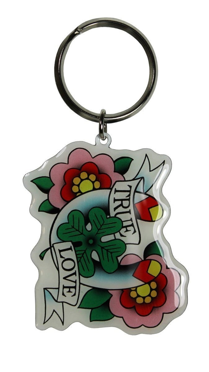True Love Tattoo Design Metal Keychain - 2.25" x 2" - Walmart.com