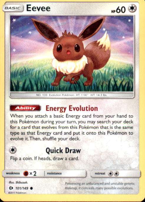Buy Pokemon Sun And Moon Base Set Eevee 101 At Ubuy India