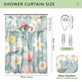 BZSMCE Spring Flowers Blue Background Pattern Pattern Bathroom Shower ...