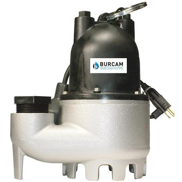 Bur-Cam Pumps 5312392 1 by 3HP Sump Pump Submersible Castirn - Walmart ...