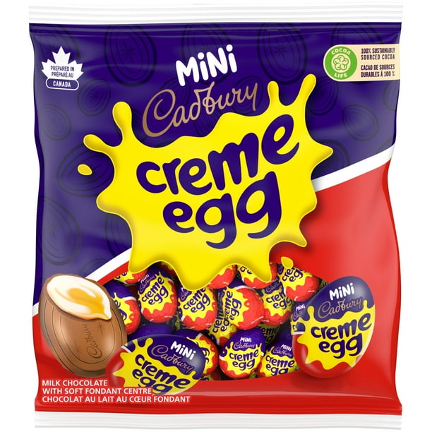 Cadbury, Mini Creme Eggs, Milk Chocolate with Soft Fondant Centre Candy ...