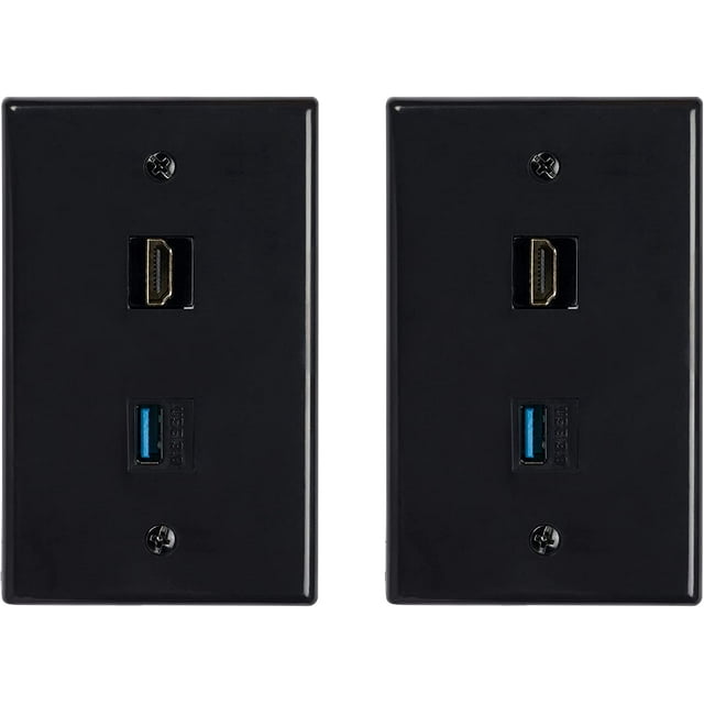 Buyer’s Point 2 Port Keystone, 1 Port HDMI and 1 Port USB 3.0 Wall ...