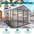 Vigo huseeo 10x12FT Large Walk-in Greenhouse, Polycarbonate Greenhouse ...