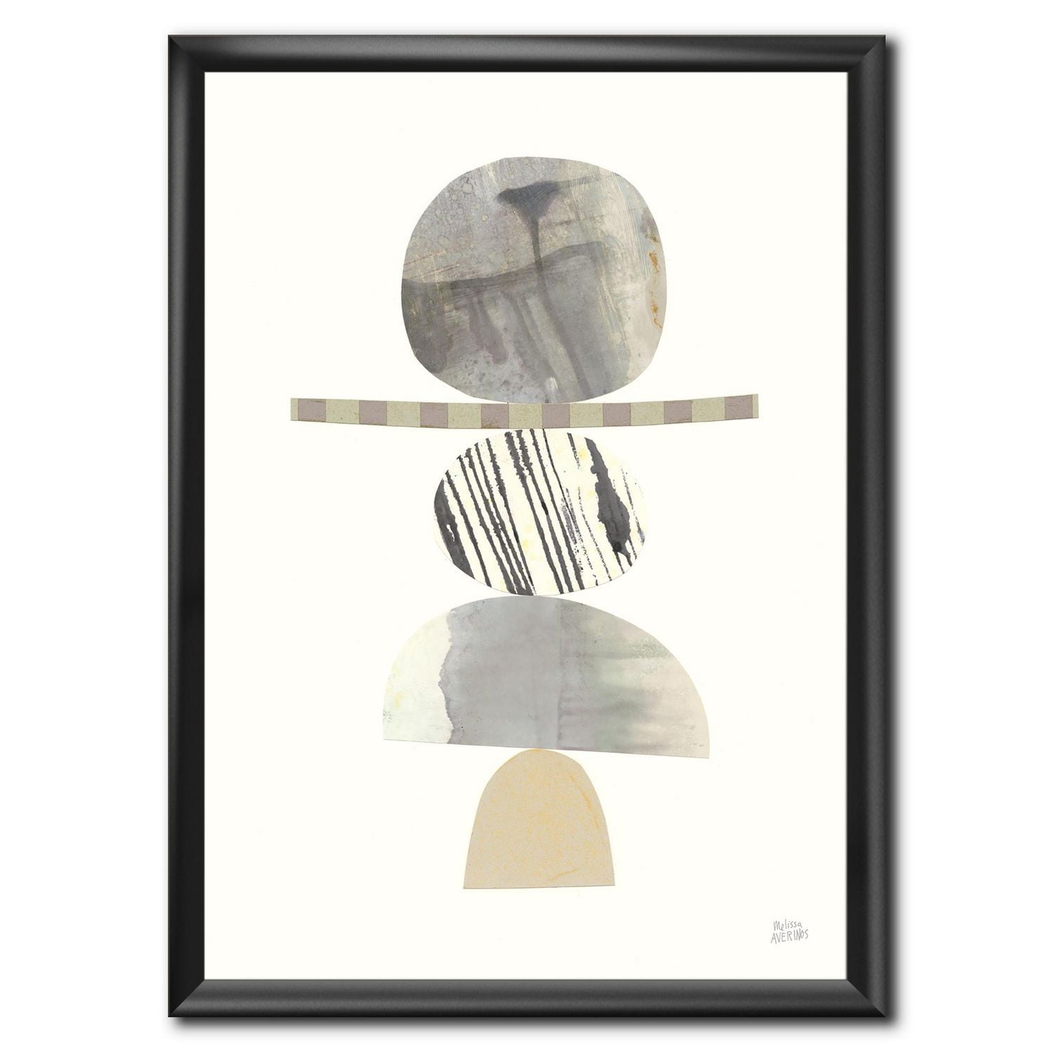 Click here for Designart Geometric Balance Neutral I Framed Wall... prices