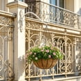 AuroraX Wrought Iron Wall Hook Decorative Plants Hanger Bracket Black ...