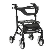 Drive Medical Duet Dual Function Transport Wheelchair Rollator Rolling ...