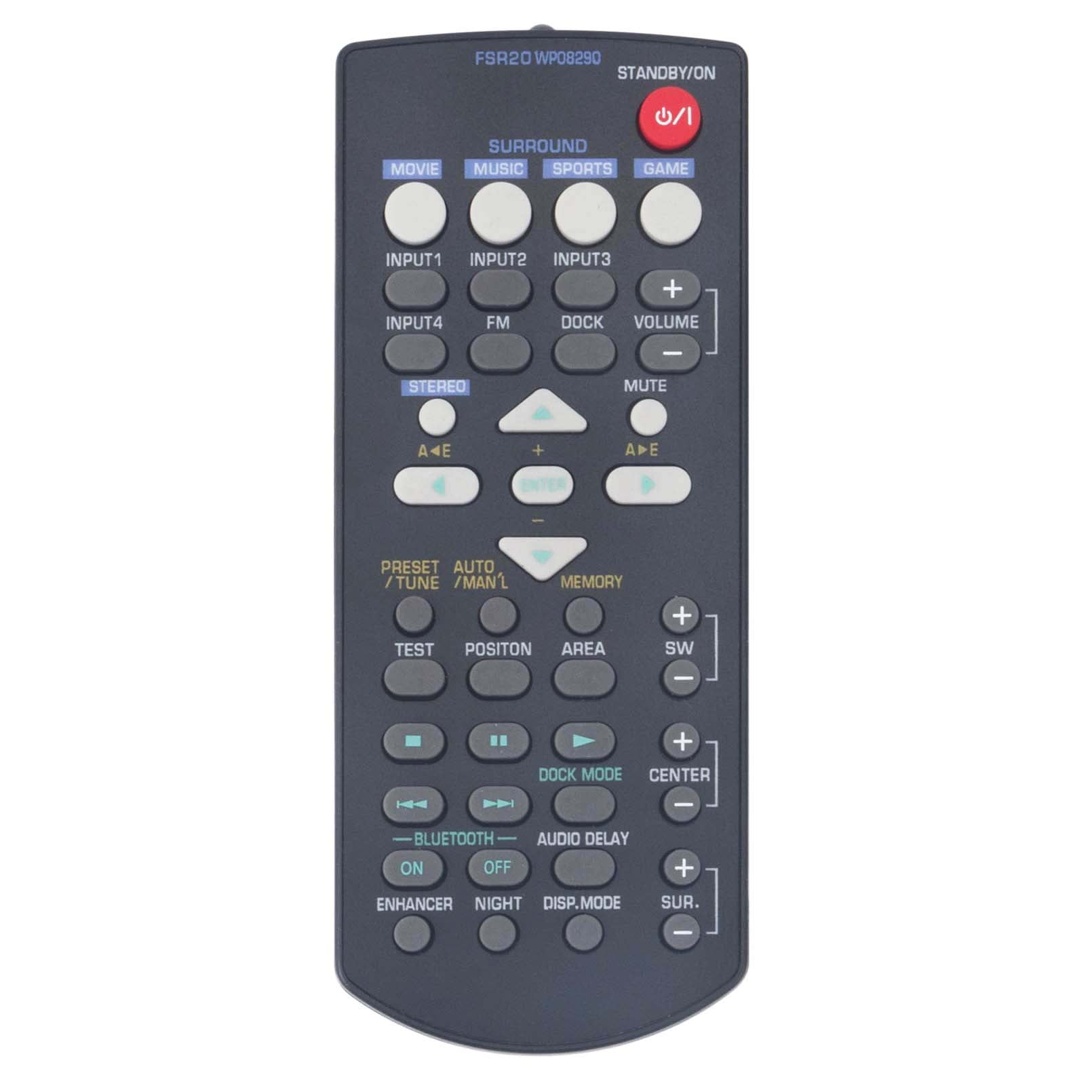 FSR20 WP08290 Replaced Remote Control Fit For Yamaha Home Theater ...