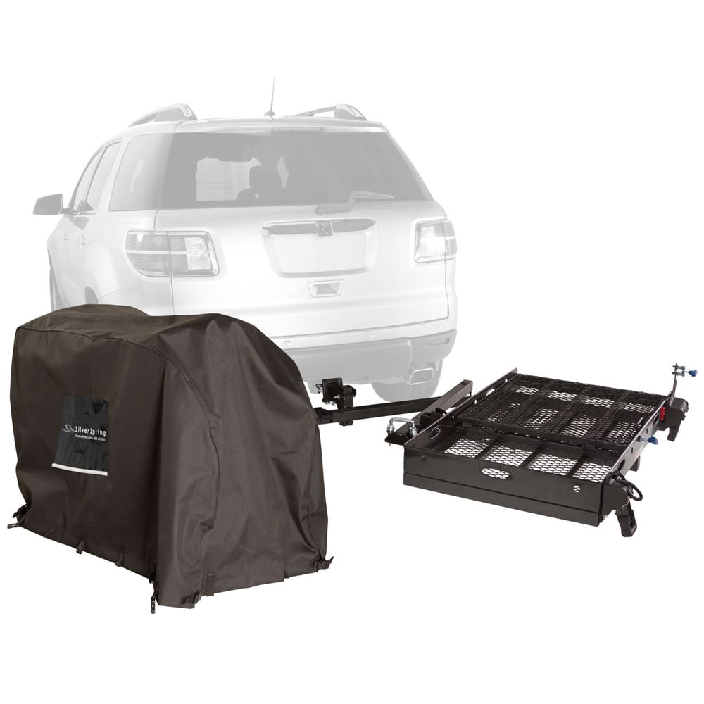 Silver Spring Premium Hitch Carrier with Scooter Cover 500 lb - Walmart.com