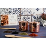 Set of 4 Solid Copper Canister Set with Lid | 100% Copper Kitchen ...