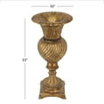 DecMode 22" Carved Gold Polystone Vase - Walmart.com