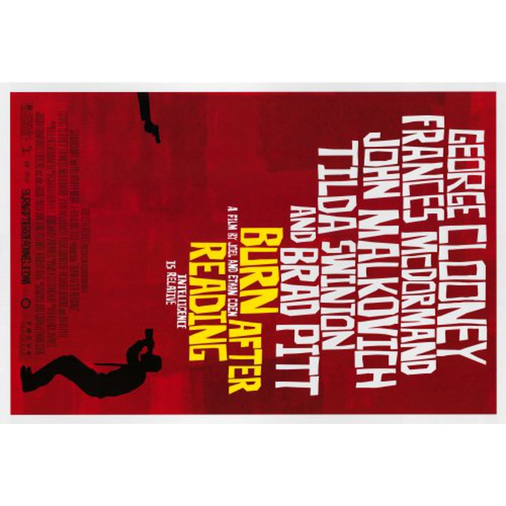 Burn After Reading (2008) 27x40 Movie Poster - Walmart.com - Walmart.com