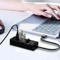 YSABOOX 4-Port USB 3.0 Hub with Individual LED Indicators 5Gbps Data ...