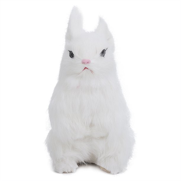 Fdit Mini Plush RABBITS Lifelike Animal Easter Home Ornament Simulation ...