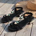 2026 Summer Bohemian Women's Sandals Color Woven Beaded Round Head ...