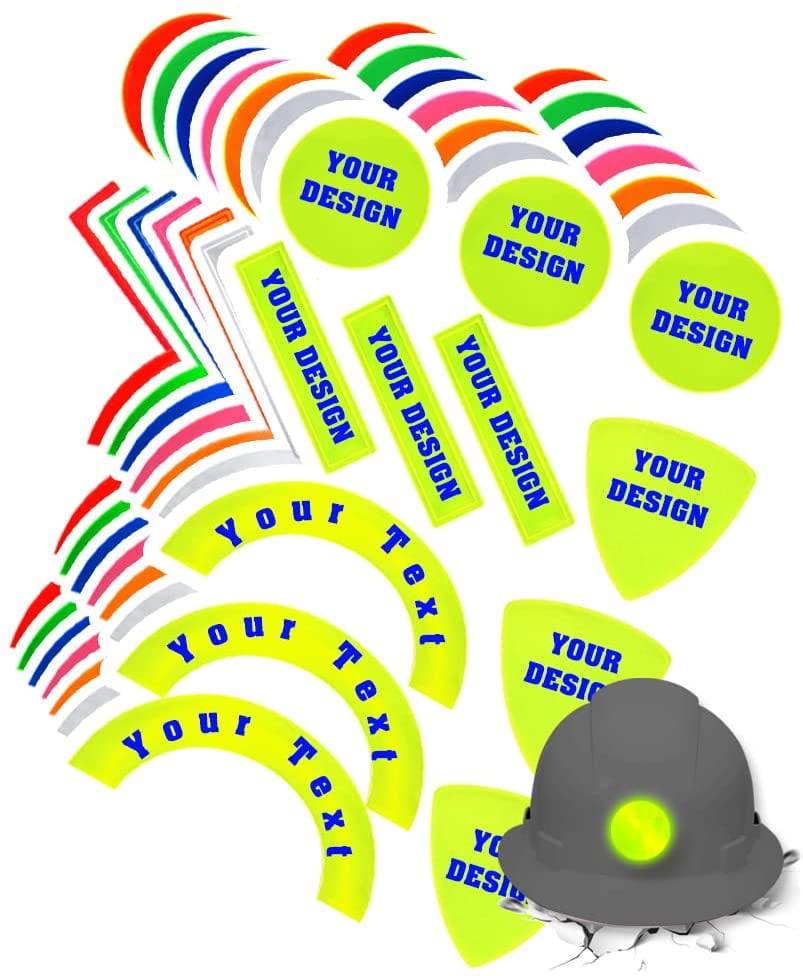 High Visibility Reflective Safety Hard Hat Sticker Customize Logo Hi ...