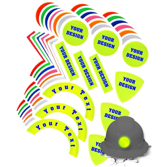 High Visibility Reflective Safety Hard Hat Sticker Customize Logo Hi ...