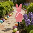 AuroraX Flocked Easter Bunny Yard Stakes Cute Rabbit Garden Sign for ...