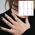 1 Sheet Lotus Crestent Arrow Chain Temporary For Women Hand Finger ...