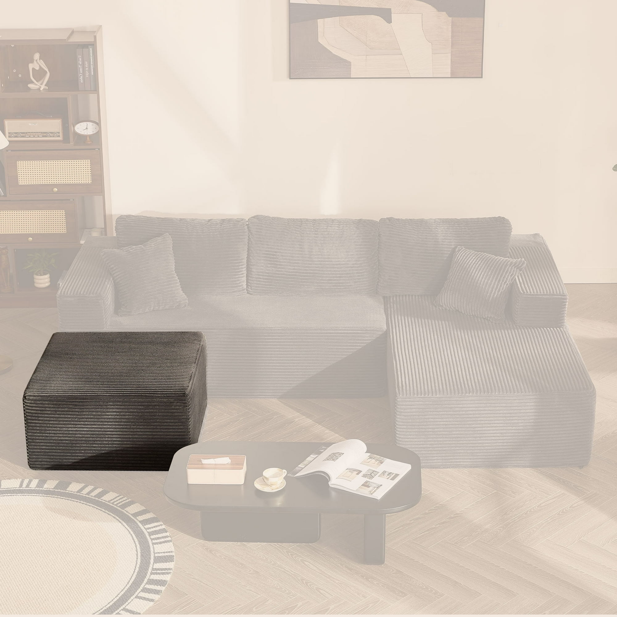 Click here for Bigsyy Cozy Square Ottoman  Comfortable Seating  N... prices