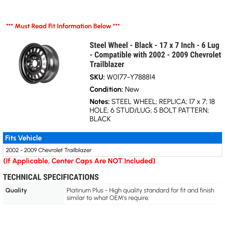 2003 Chevy Trailblazer Bolt Pattern
